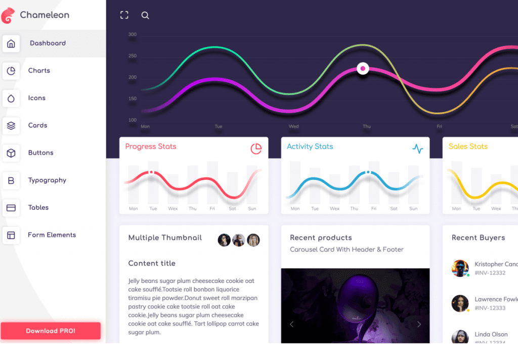 Chameleon Admin - Free Bootstrap Dashboard Template - OverHive