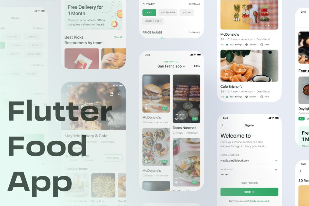 Free Flutter Food Delivery App UI - OverHive