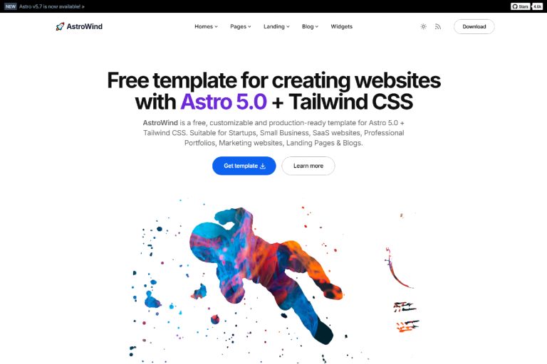 AstroWind - Free Astro Tailwind Starter Template - OverHive